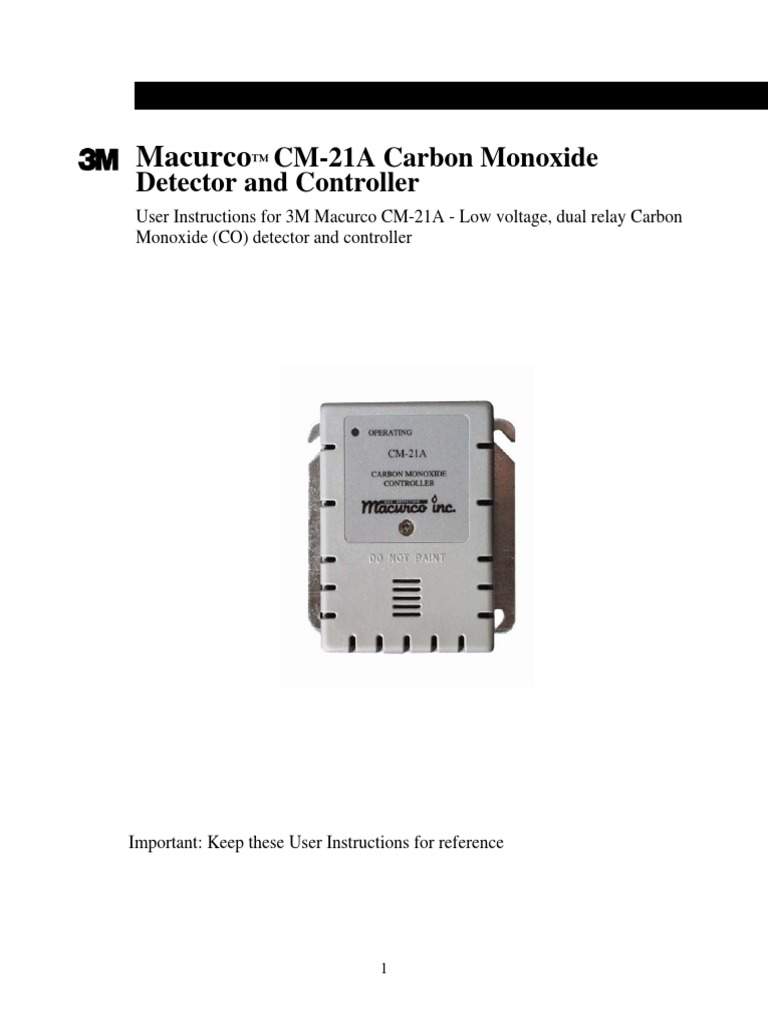 Macurco CM-21AManual PDF | PDF | Relay | Switch
