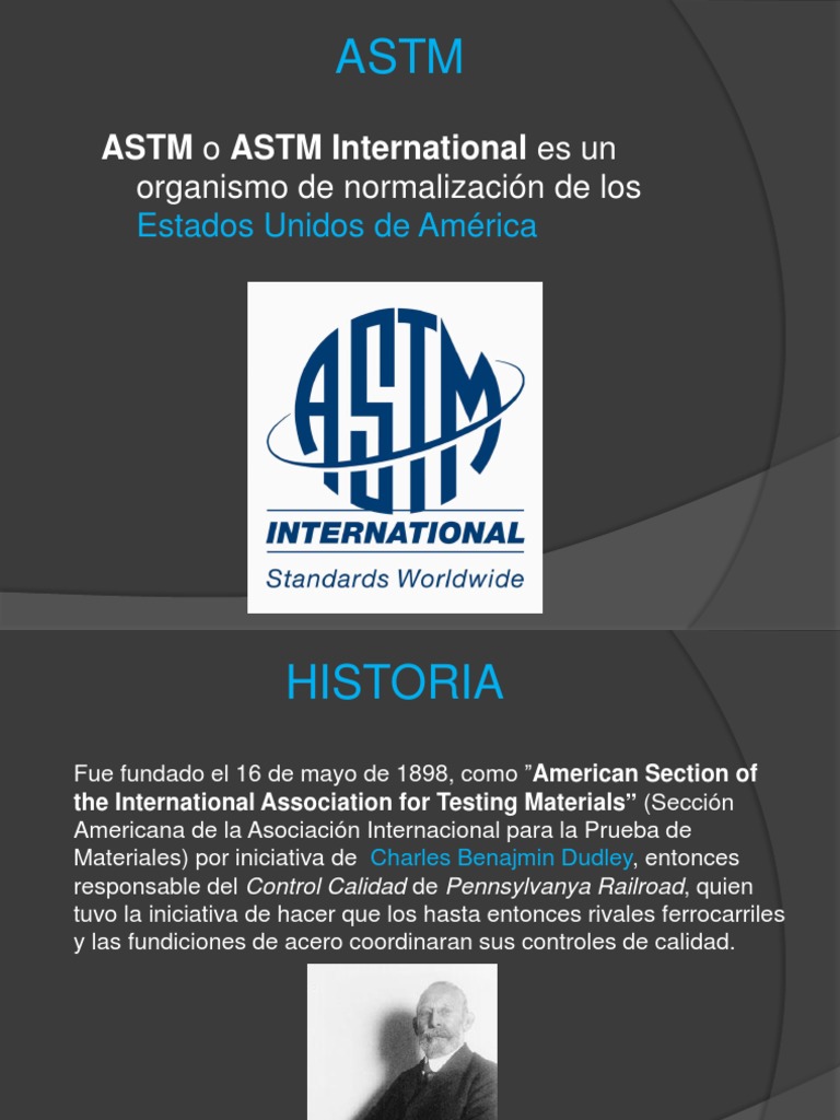 Qué es ASTM International y su historia | PDF | Science | Tecnología ...