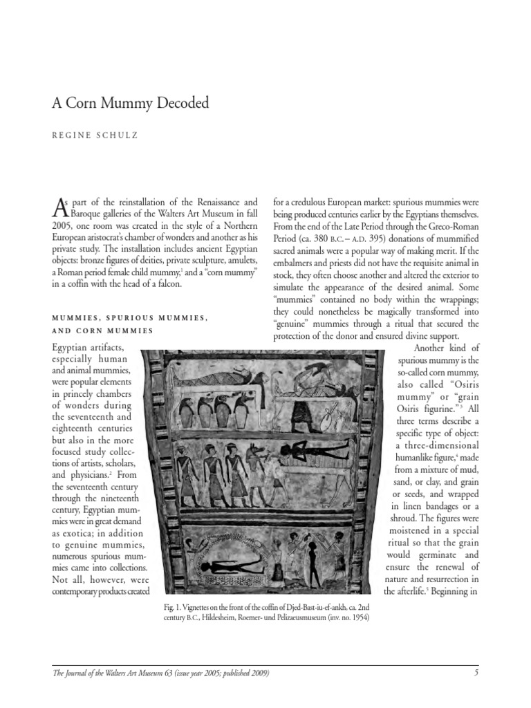 A Corn Mummy Decoded | PDF | Mummy | Osiris