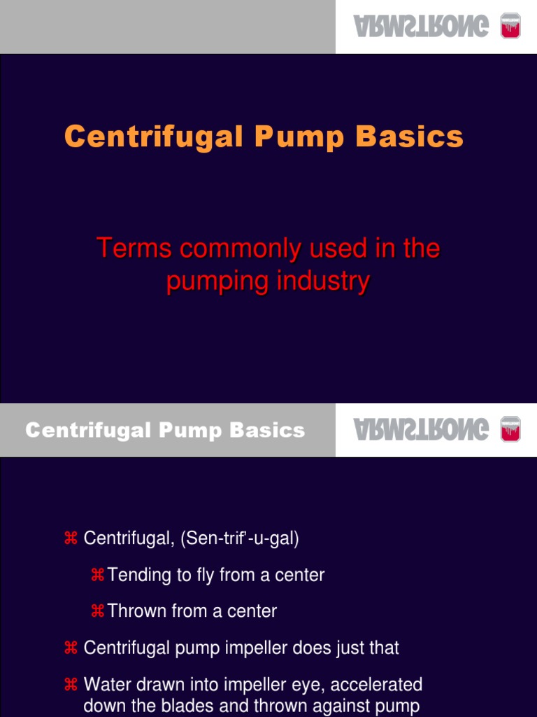 Centrifugal Pump Basics: Terms Commonly Used in The Pumping Industry ...