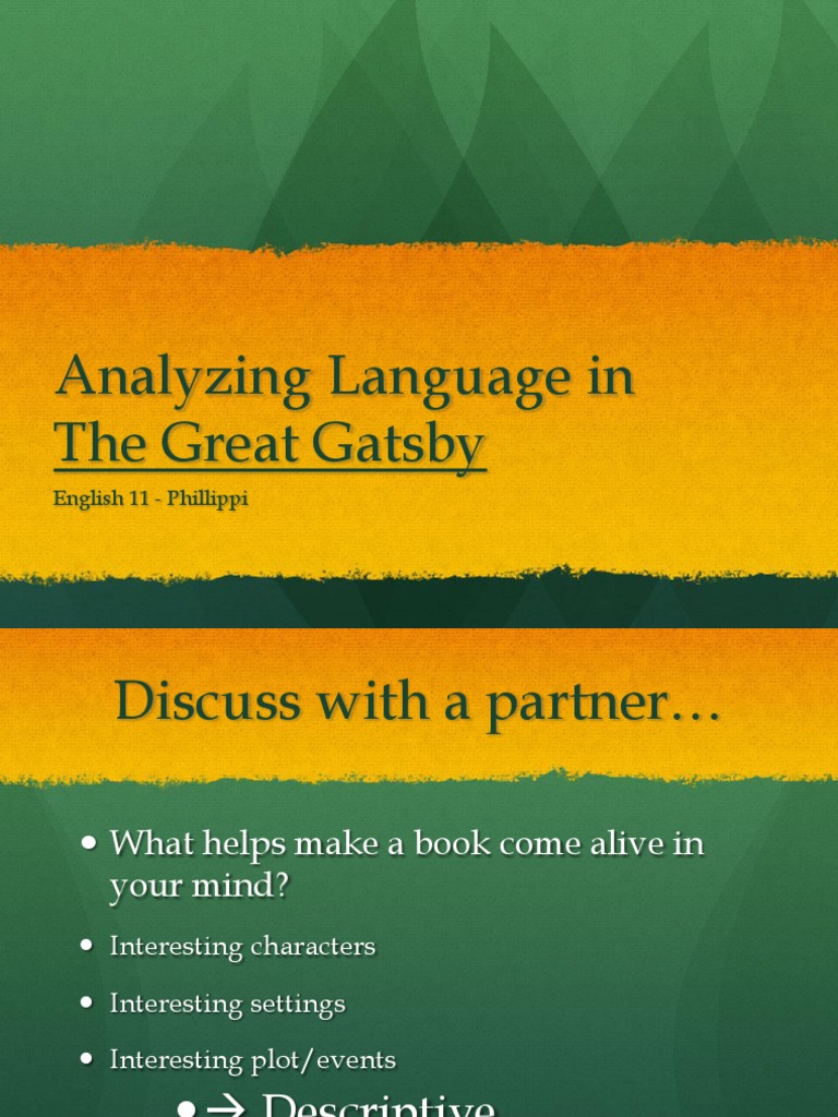 Analyzing Imagery in The Great Gatsby | PDF | The Great Gatsby | Cognition