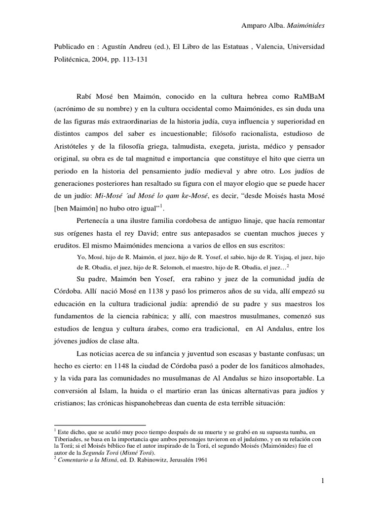 Maimonides | PDF | Maimónides | Tora