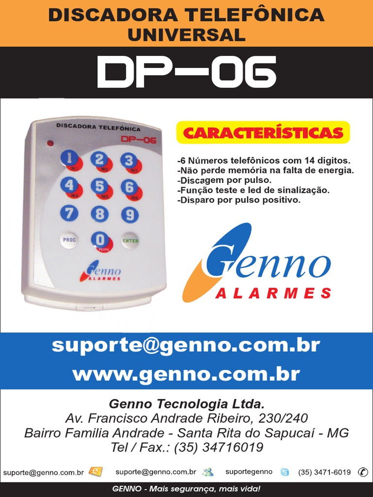 138 Manual Discadora DP 06 | PDF | Telefone | Armazenamento de dados de computador