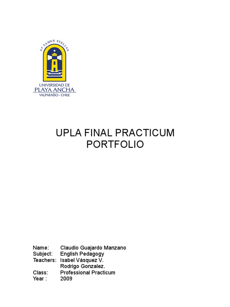 Upla Final Practicum Portfolio | PDF