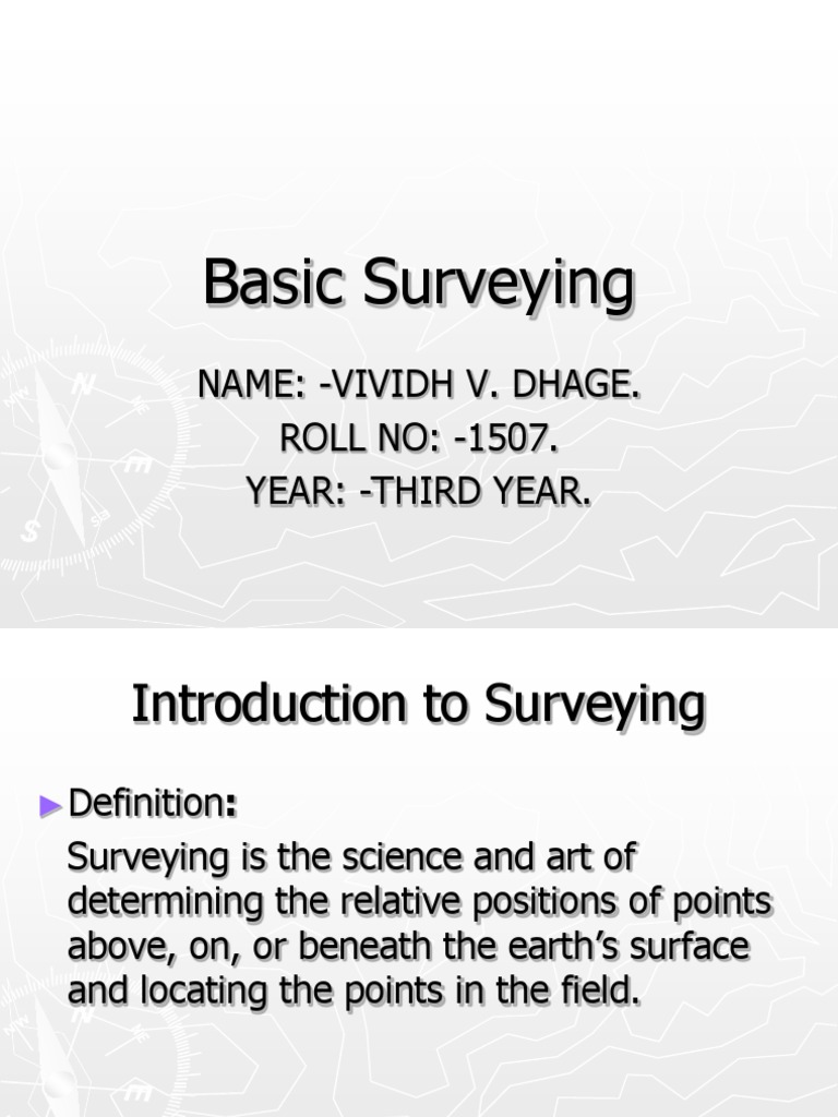 Basic Surveying | PDF | Surveying | Contour Line