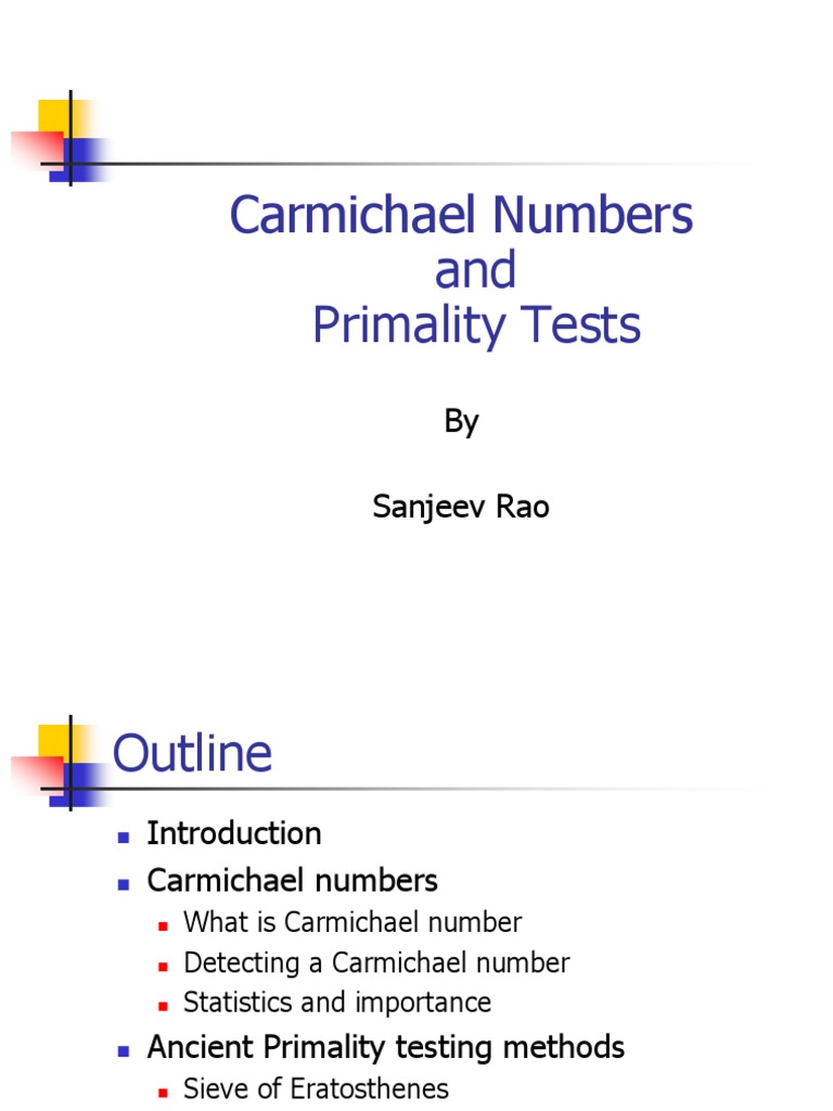 Carmichael | PDF | Prime Number | Recreational Mathematics