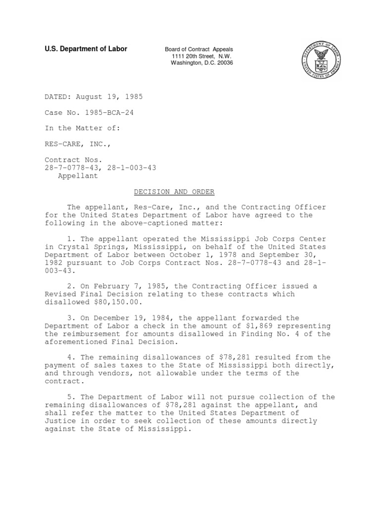 Department of Labor: 1985 00024 | PDF | Politics | Law