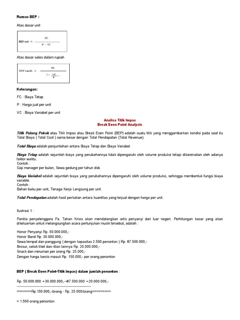 Rumus BEP | PDF