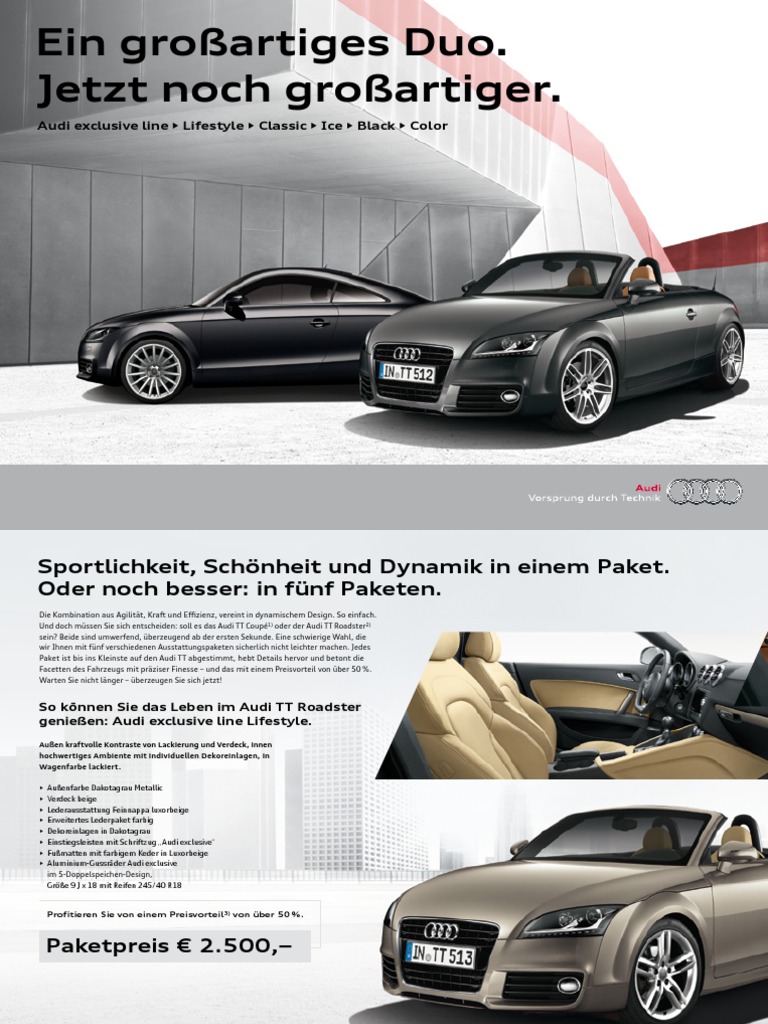 Audi TT Exclusive Line (Germany, 2013) | PDF