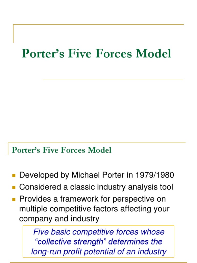 Understanding Porter's Five Forces Model | PDF | Smartphone | Computing