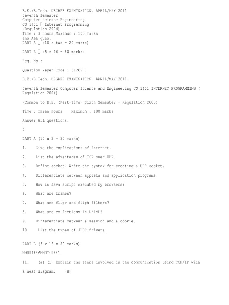 CS1401 Internet Programming | PDF | Dynamic Html | Java (Programming Language)