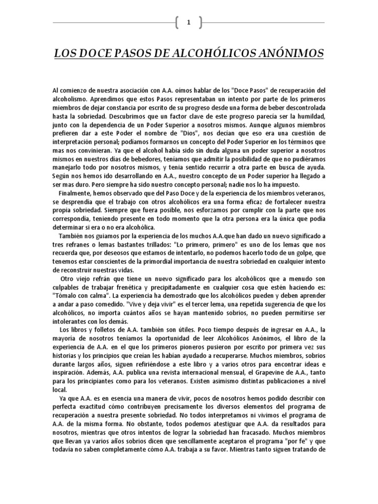 Los 12 Pasos de A.A. | PDF | Bill W. | Dios