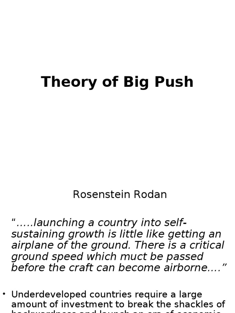 Theory of Big Push | PDF | Economics | Economies