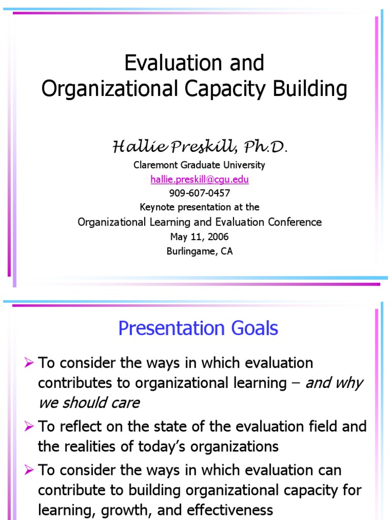 Hallie Preskill - Keynote | PDF | Capacity Building | Evaluation