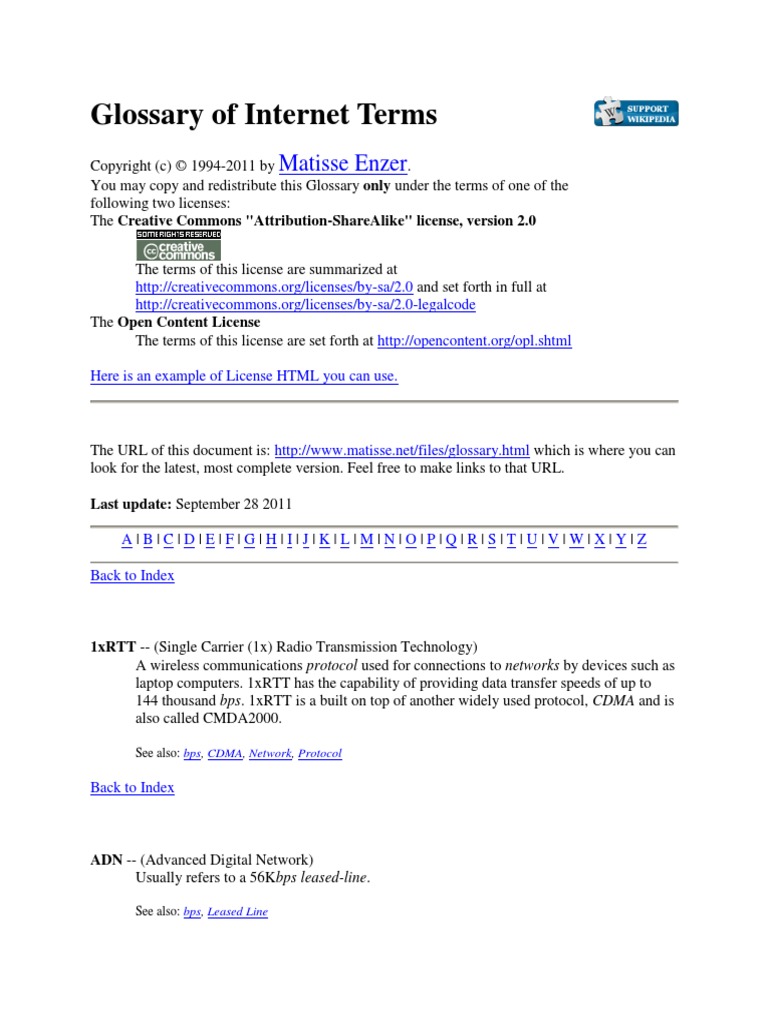 Glossary of Internet Terms | PDF | Web Server | Internet & Web