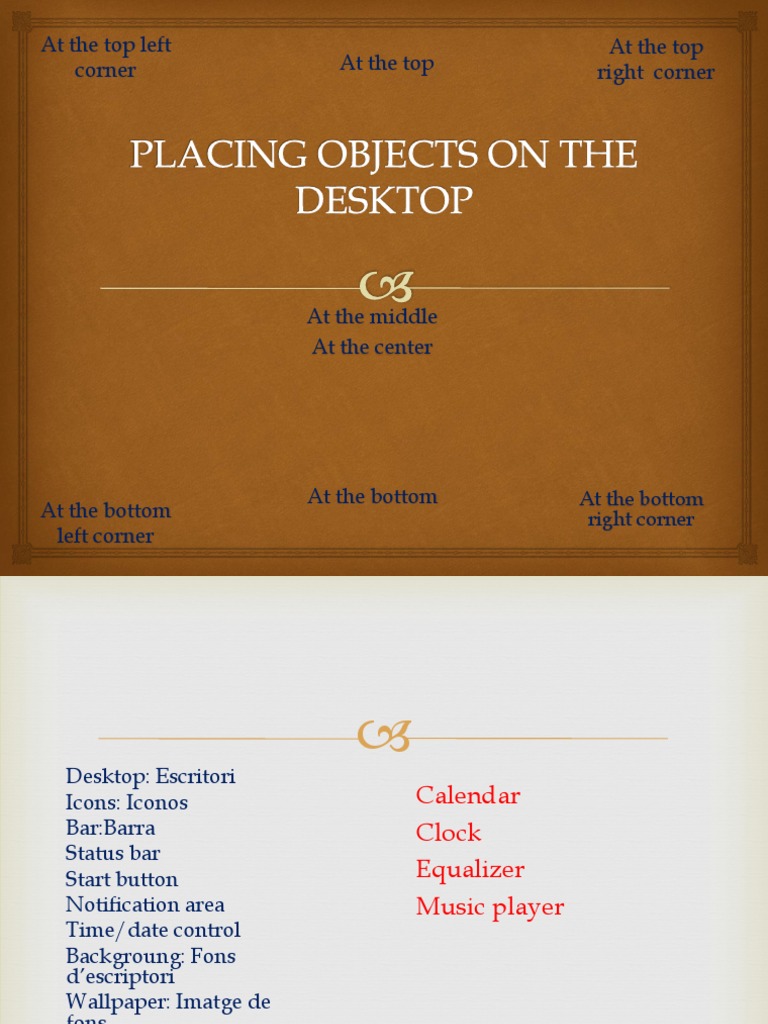 Placing Objects On The Desktop | PDF