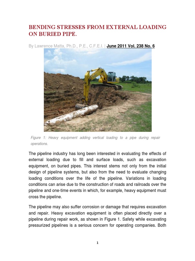 Bending Stresses in Buried Pipes | PDF | Buckling | Stress (Mechanics)