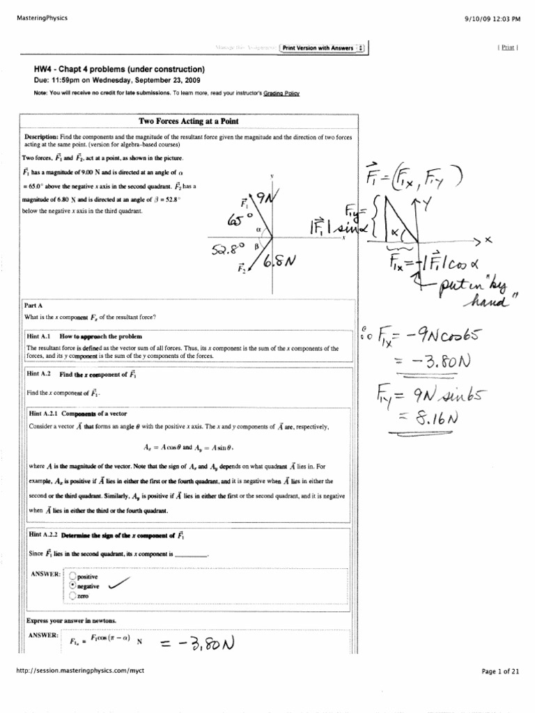 HW4 Mastering Physics Solution | PDF