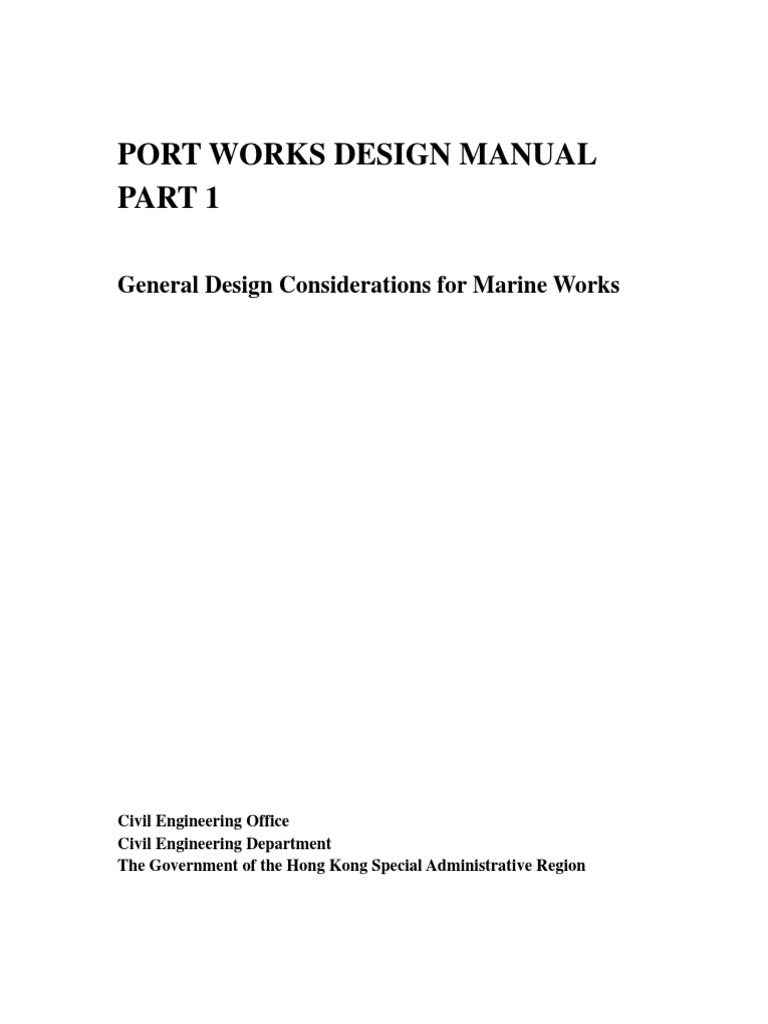 Port Works Design Manual p1 | PDF | Tide | Spectral Density