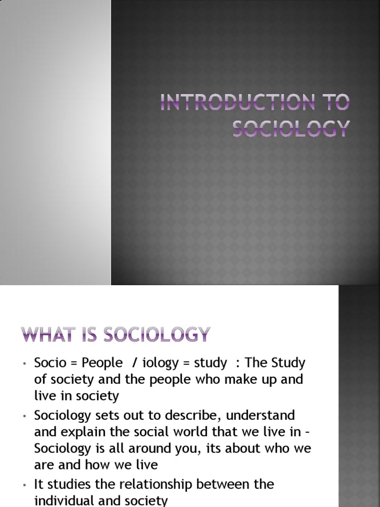 Introduction To Sociology | PDF | Social Group | Sociology