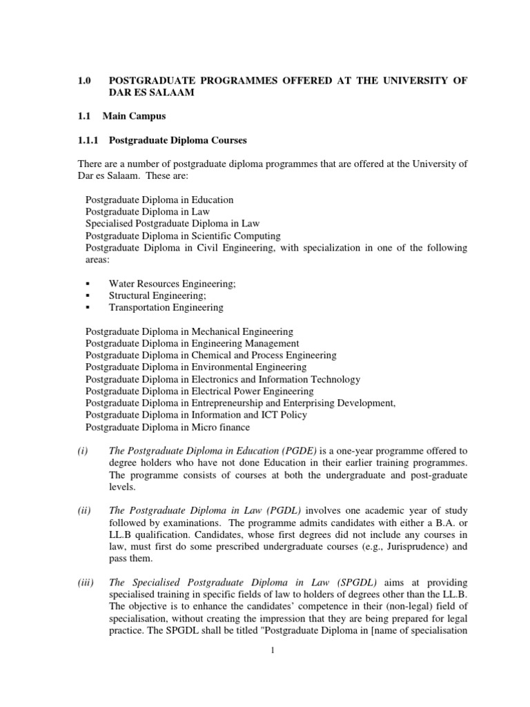 Udsm | PDF | Thesis | Postgraduate Education