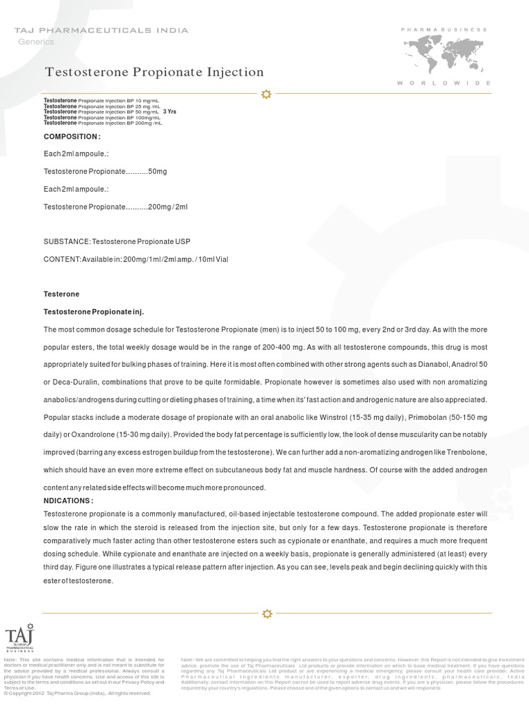 Testosterone Propionate Injection | PDF | Securities Act Of 1933 ...