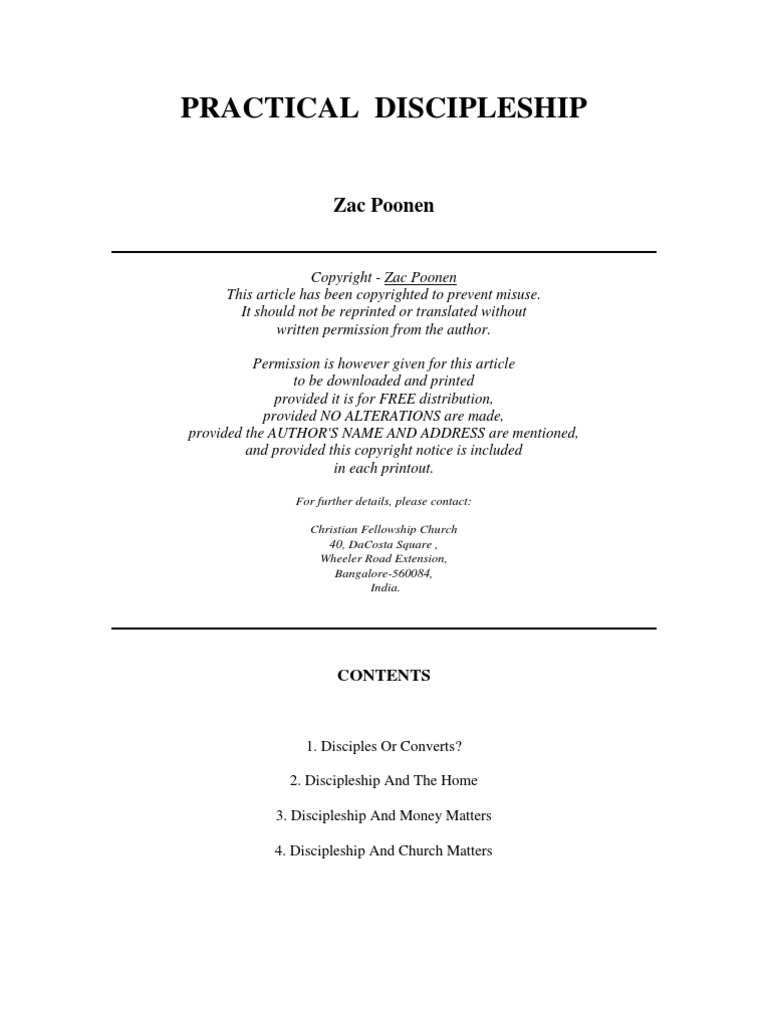 Practical Discipleship | PDF | Disciple (Christianity) | Ham (Son Of Noah)