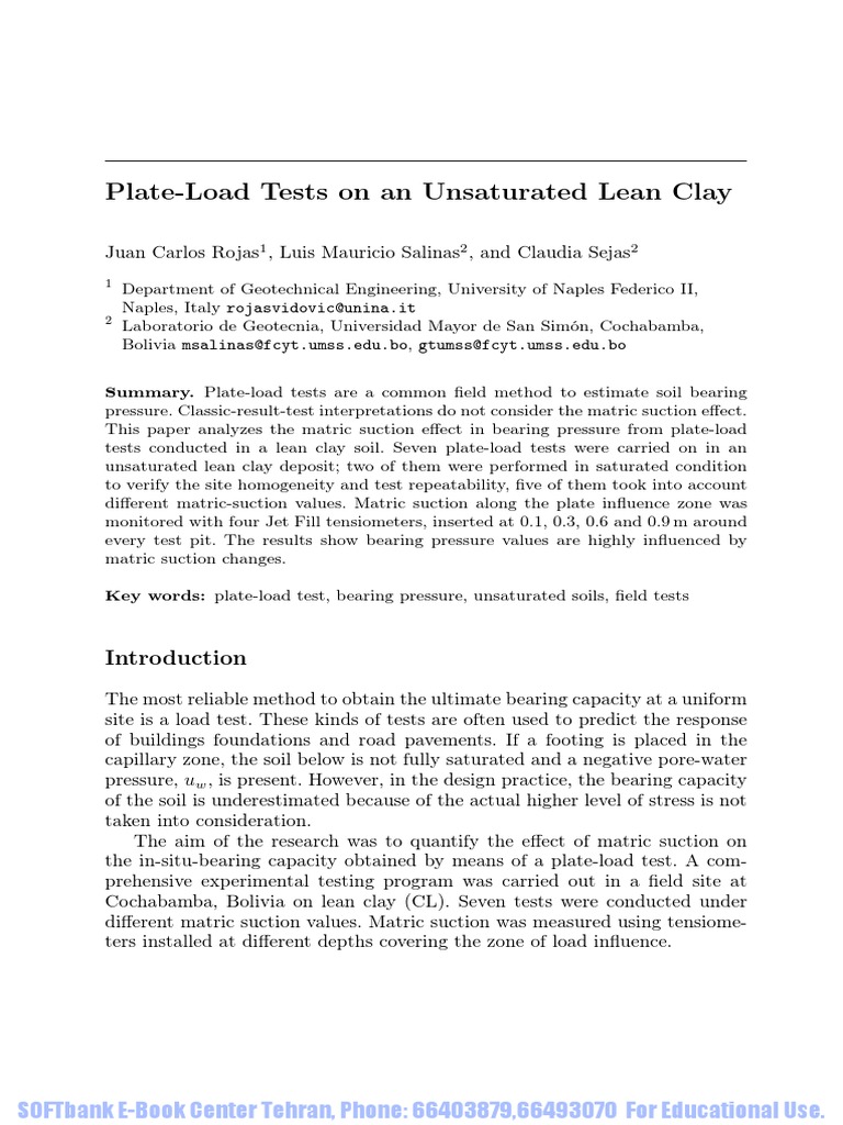 Matric Suction Effects on Lean Clay Tests | PDF | Soil | Geotechnical ...