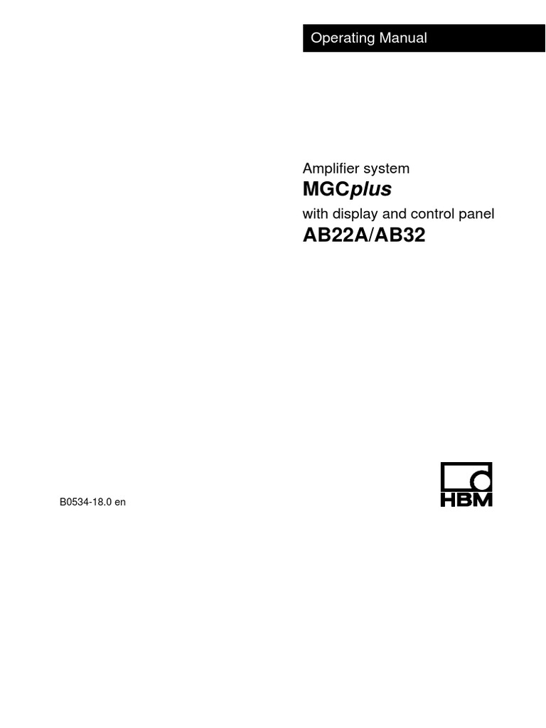 HBM MGCplusAB22A | PDF | Electrical Connector | Ac Power Plugs And Sockets