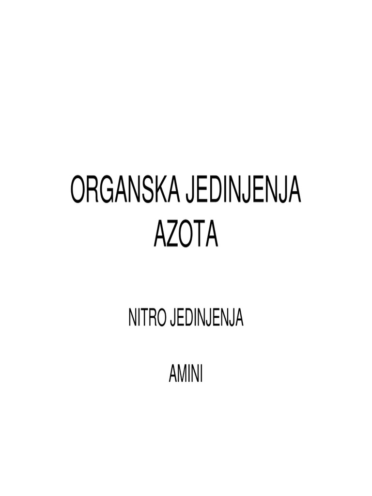 Anska Jedinjenja Azota | PDF