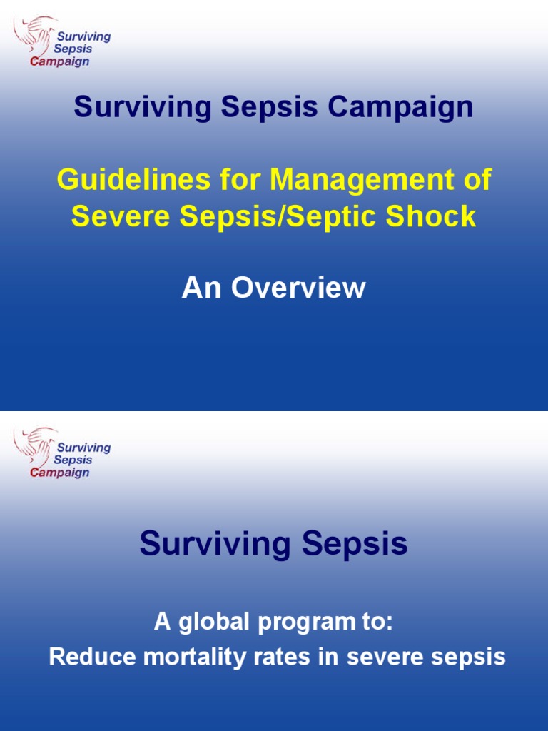 Sepsis Management Guidelines Overview | PDF | Sepsis | Shock (Circulatory)