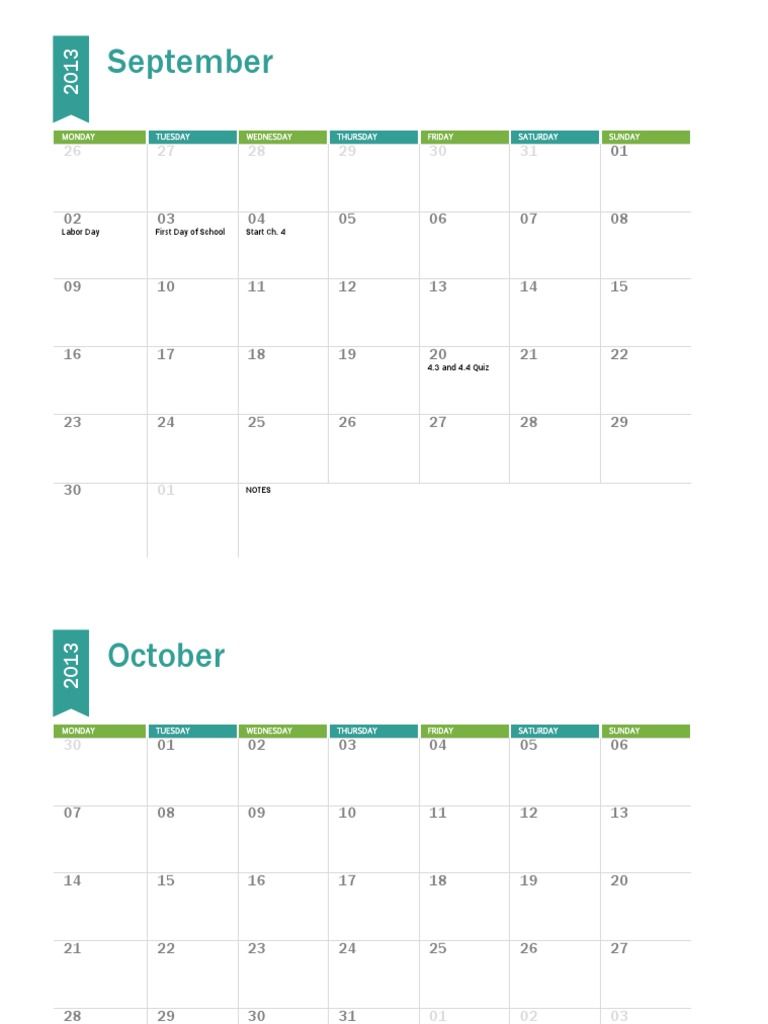 Algebra Calender | PDF