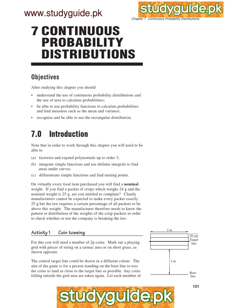 Continuous Probability Distribution | PDF | Probability Density ...