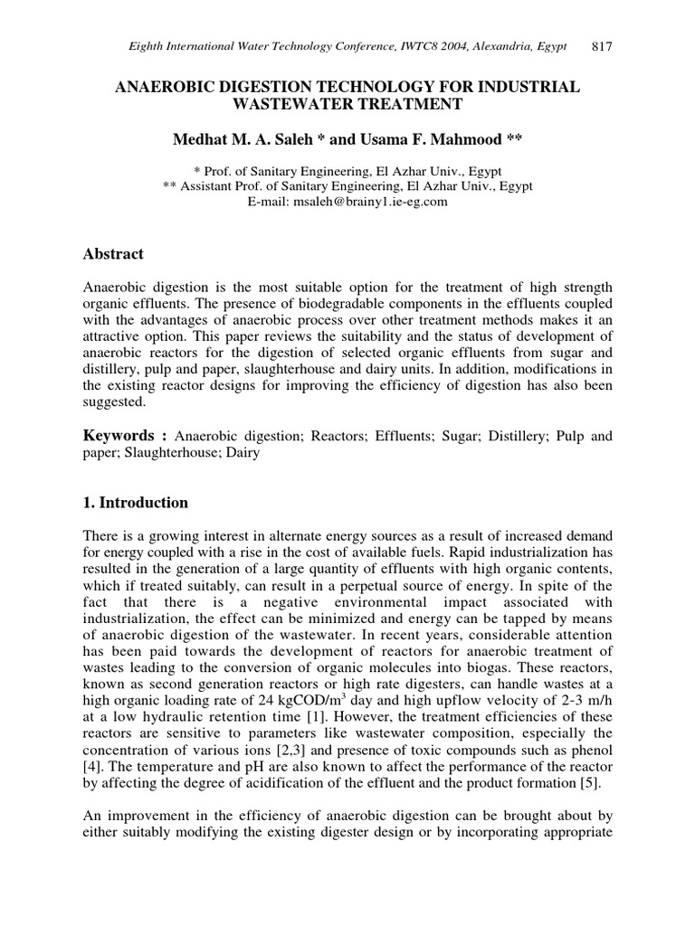 UASB Design | PDF | Anaerobic Digestion | Sewage Treatment