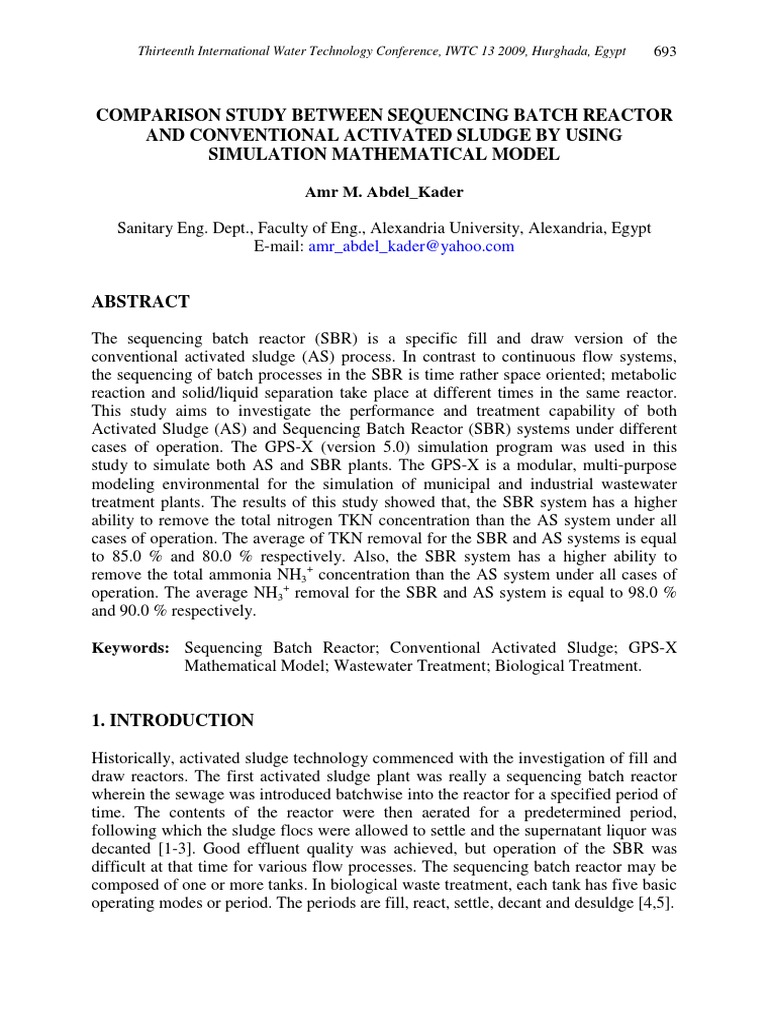SBR Design | PDF | Sewage Treatment | Hydraulic Engineering