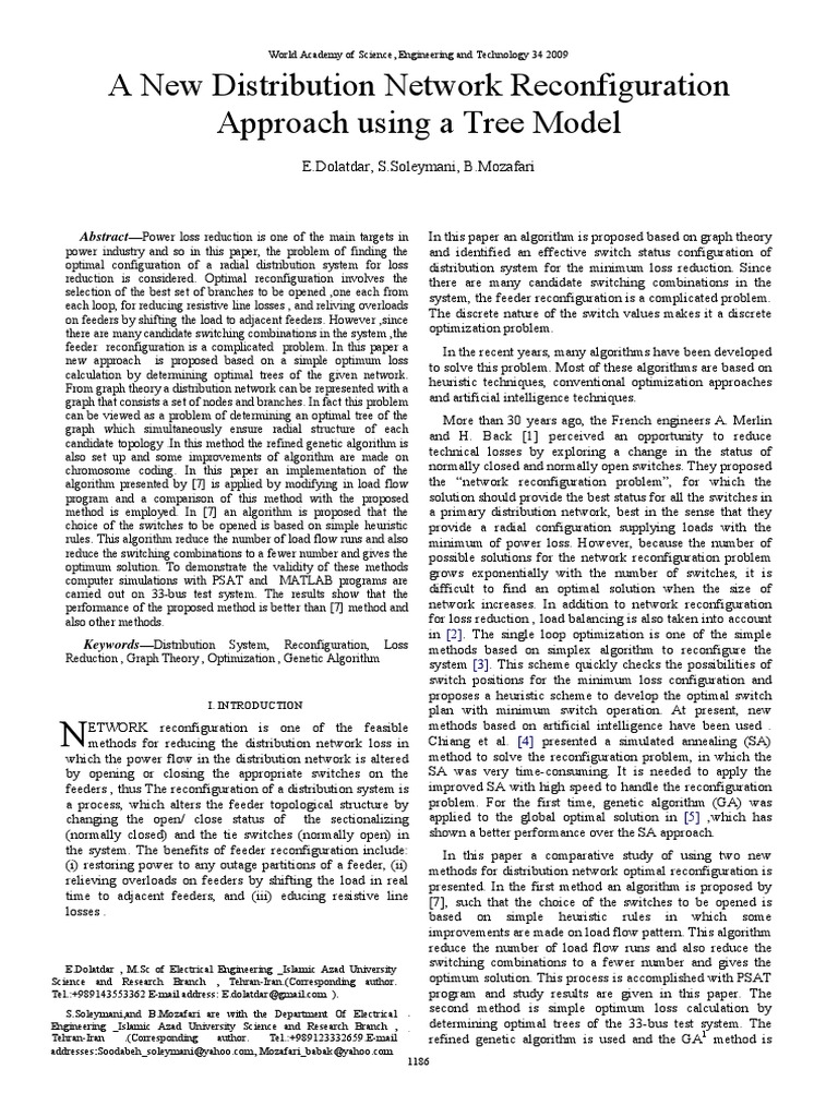 A Comparative Study of Distribution Network Reconfiguration Methods for ...
