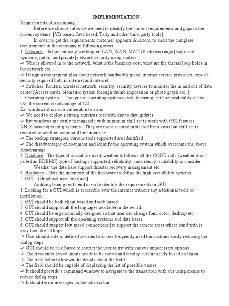 Implementation | PDF | Graphical User Interfaces | Request For Proposal