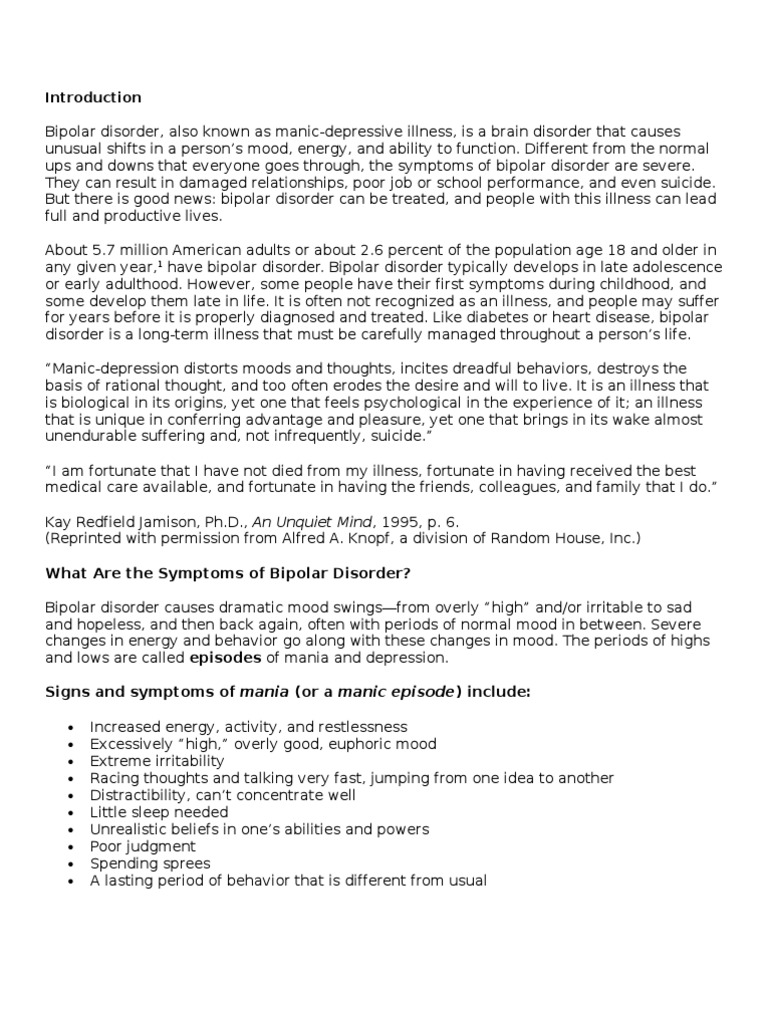 10 E Bipolar Disorder Other Notes | PDF | Bipolar Disorder | Mania