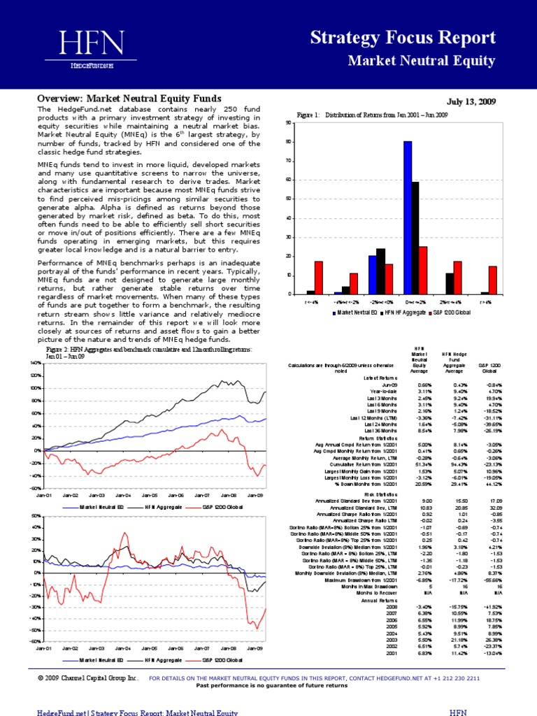 Strategy Focus Report - Market Neutral Equity | PDF | Hedge Fund ...