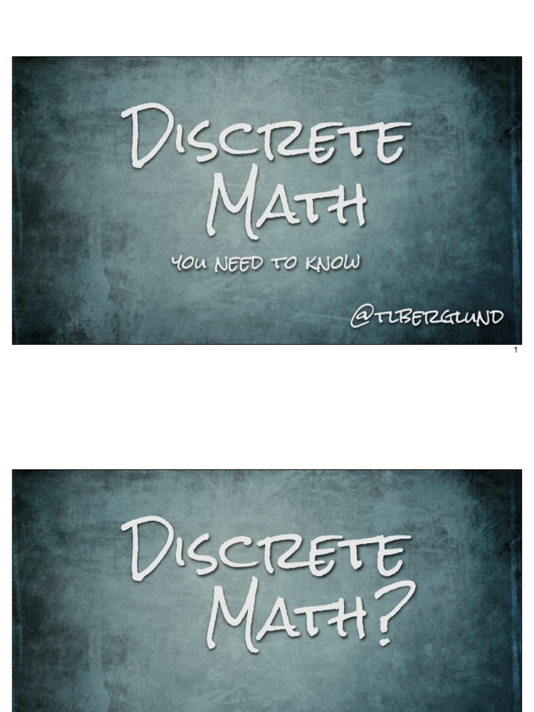 Discrete Math You Need To Know Presentation | PDF | Discrete ...