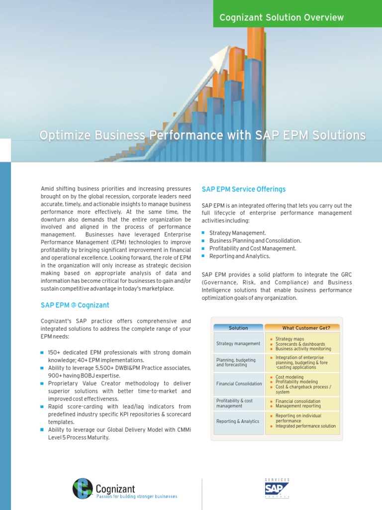 Optimize Business Performance With SAP EPM Solutions: Cognizant ...
