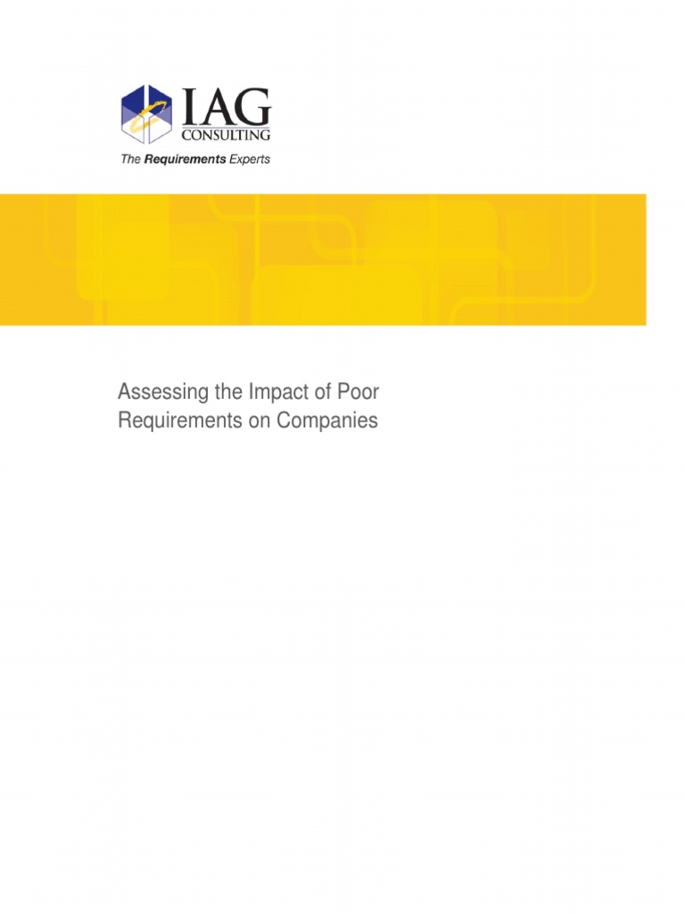 Assessing The Impact of Poor Requirements On Companies | PDF | Business ...