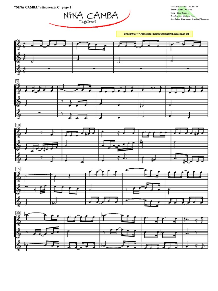 Nina Camba C - Taquirari | PDF