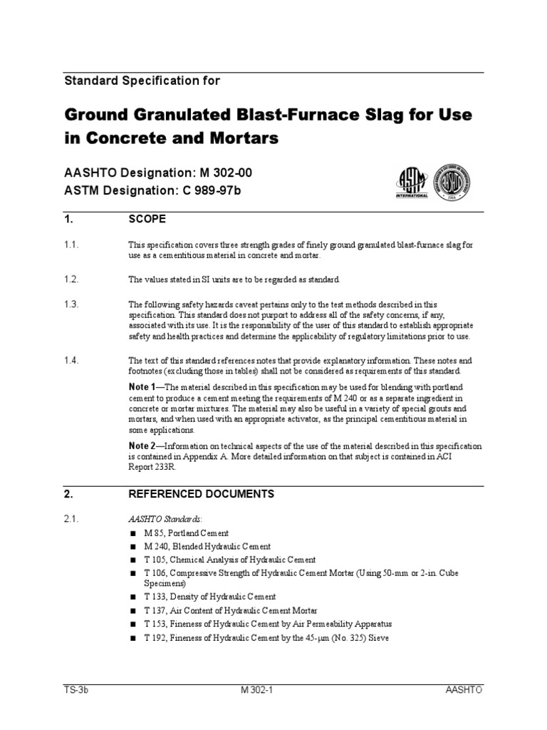 M 302 Des | PDF | Concrete | Mortar (Masonry)