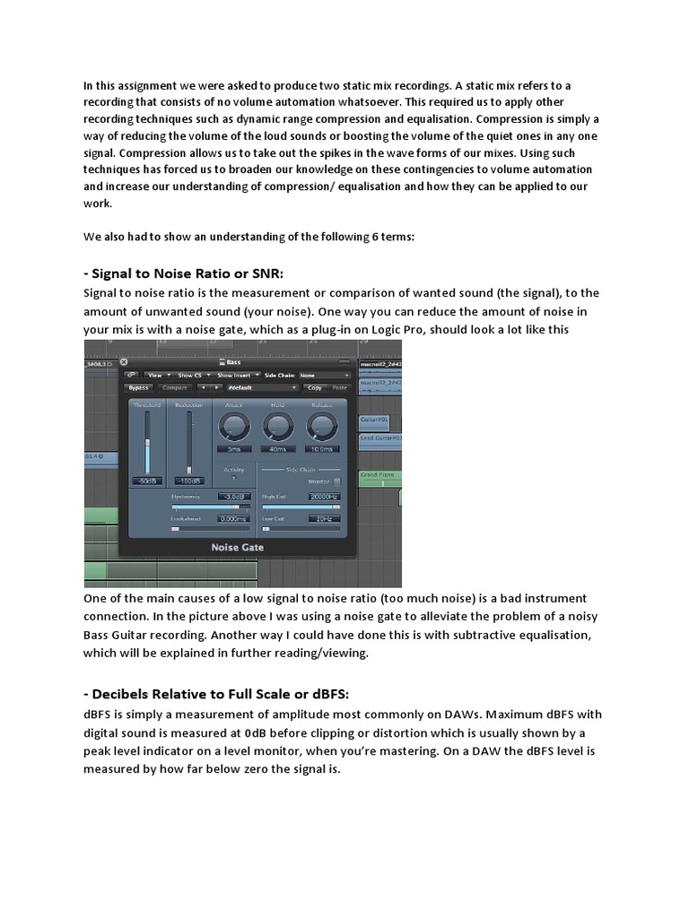 Signal To Noise Ratio or SNR | PDF | Signal To Noise Ratio ...