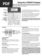 BOSCH D1255 Keypad Operation Instructions: To Turn The Security System ...