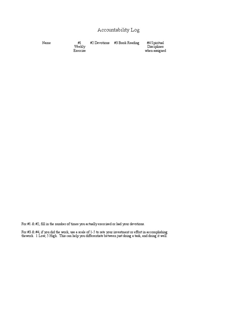 Accountability Log | PDF