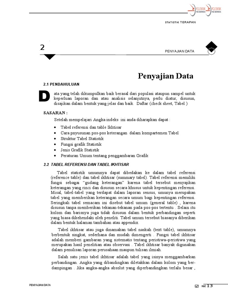 Statistik Deskriptif Modul 2 | PDF | Metode & Bahan Ajar