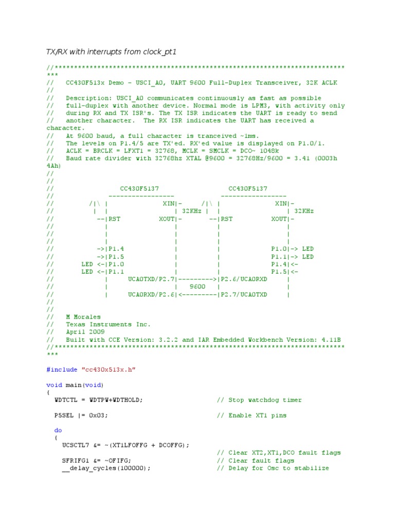 TX & RX Sample Code | PDF | Manufactured Goods | Digital Electronics