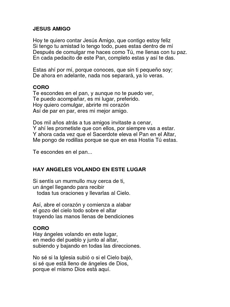 Hay Angeles Volando en Este Lugar | PDF | Bendición | eucaristía